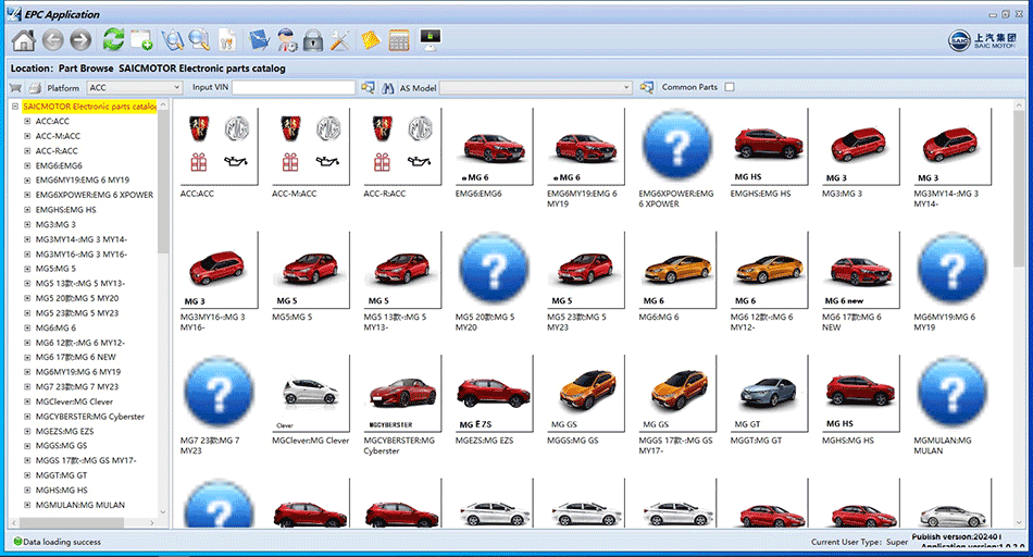 SAIC ROEWE MG EPC 2025